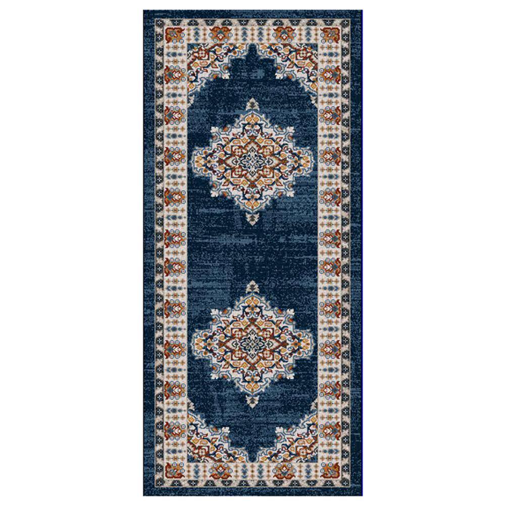 Gertmenian & Sons Alor Khelo Blue 3 ft. x 8 ft. Oriental/Medallion ...