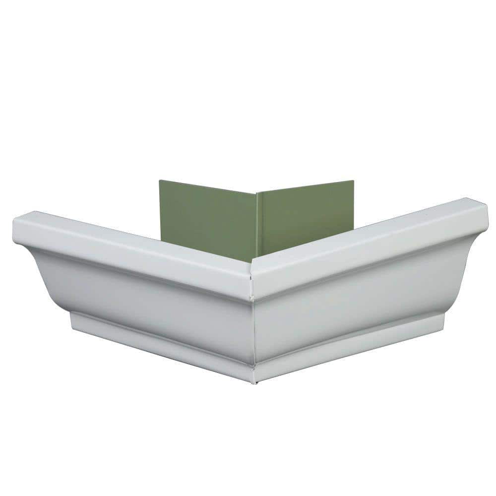 Amerimax Home Products 6 in. White Aluminum K-Style Outside Gutter ...