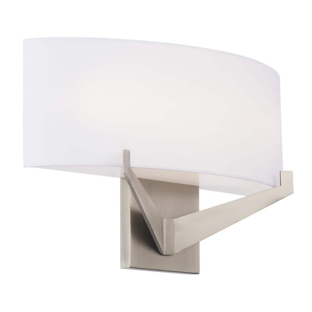 WAC Lighting Fitzgerald 16 in. 1-Light Brushed Nickel Selectable 3CCT ...