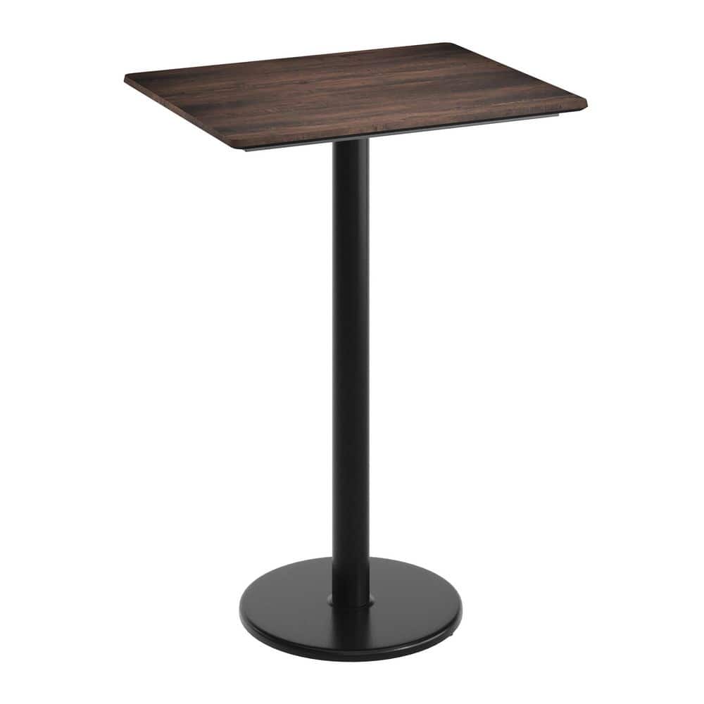 Carnegy Avenue Acadia 42 in. H Dark Brown/Black Base Rectangle Tabletop ...