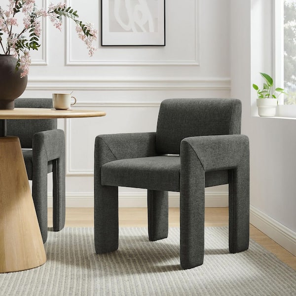MODWAY Daven Upholstered Dining Chair in Charcoal EEI-7524-CHA - The ...