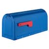 Architectural Mailboxes MB1 Blue, Medium, Steel, Post Mount Mailbox ...