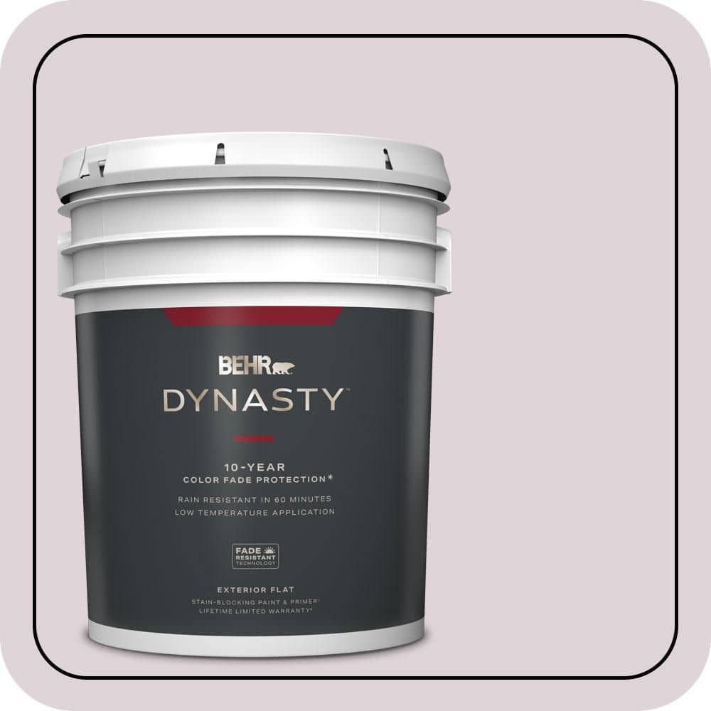 BEHR DYNASTY 5 gal. #PPU16-07 Mystic Fairy Flat Exterior Stain-Blocking ...