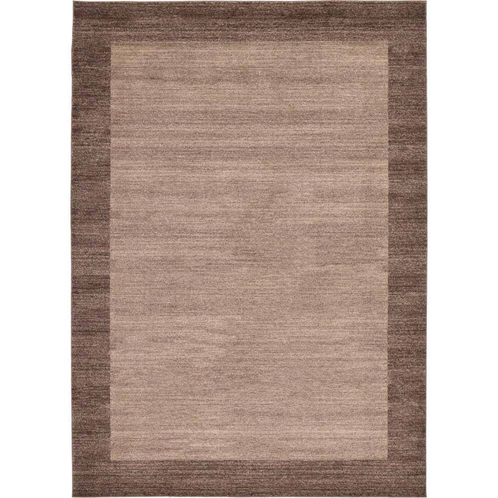 Unique Loom Del Mar Abigail Light Brown 8' 0 x 11' 4 Area Rug 3132123 ...