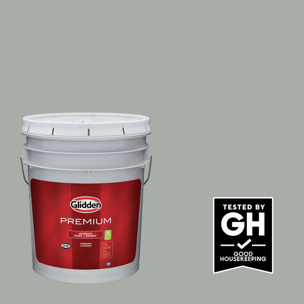 Glidden Premium 5 gal. PPG1033-4 Light Drizzle Eggshell Interior Latex ...