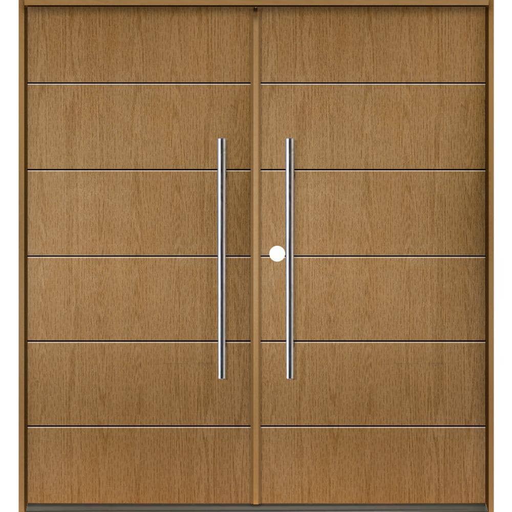 Krosswood Doors TETON Modern Faux Pivot 72 in. x 79 in. Right-Active ...