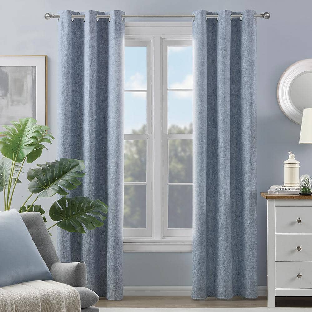 LiGHTSOUT with EnerShield Technology Fairfax Blue 38 in. W x 84 in. L ...