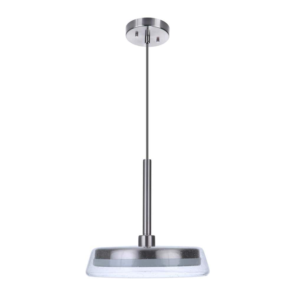 CRAFTMADE Centric 14 in. 15-Watt 1-Light Brushed Nickel Finish ...