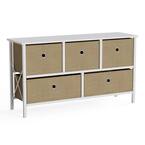 Barton 15.5 in. W x 32 in. H Organizer Cart Color 6 Drawer Rolling ...
