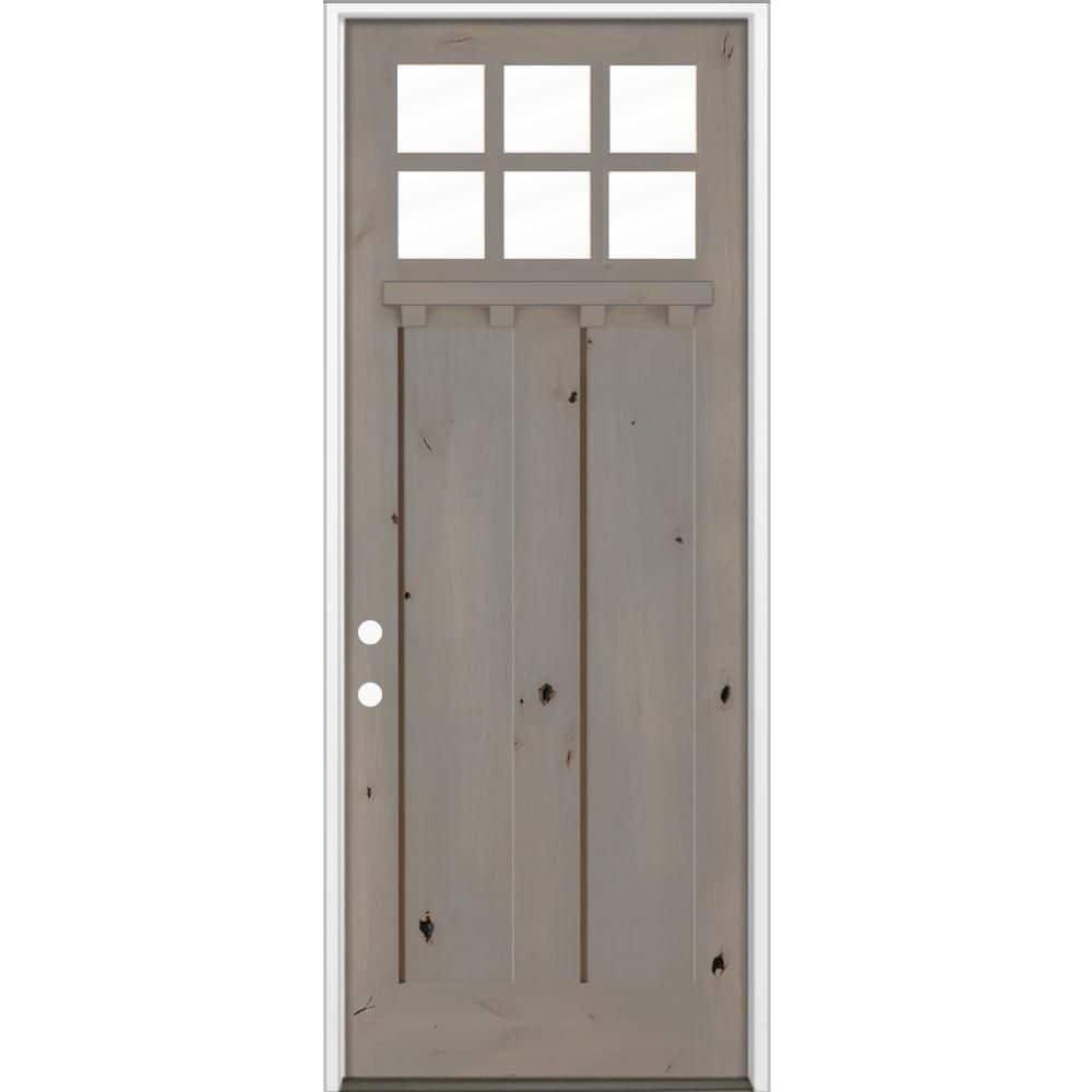 Reviews for Krosswood Doors 36 in. x 96 in. Knotty Alder Right-Hand ...