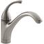 KOHLER Forte Single Hole Single-Handle Low-Arc Water-Saving Bathroom Faucet in Vibrant Brushed ...