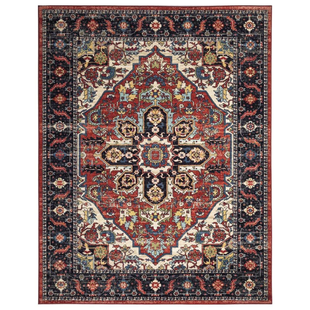 Concord Global Trading Eden Collection Antique Medallion Rust 8 ft. x ...