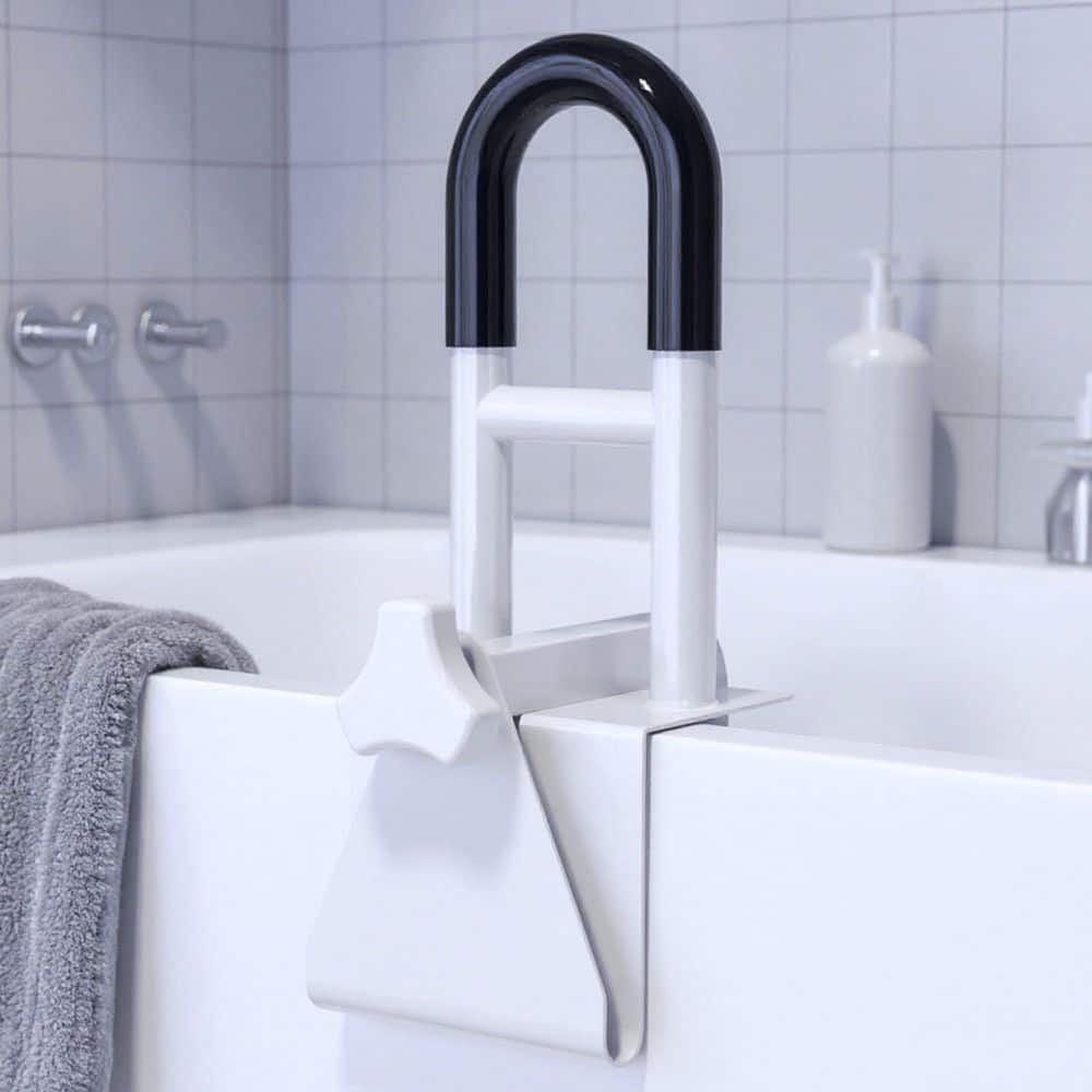 Wudkey Adjustable 17 in. Bathtub Safety Rail, Shower Grab Bar Handle ...