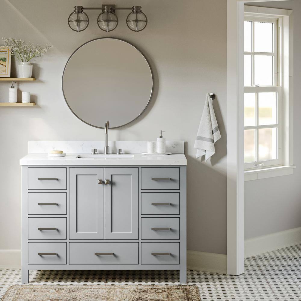 ARIEL Cambridge 48.25 in. W x 22 in. D x 36 in. H Single Sink ...