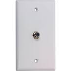 GE 1 Gang Coaxial Cable Wall Plate (6-Pack) - White 73328 - The Home Depot