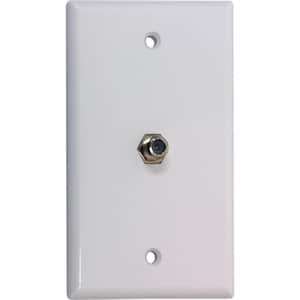 GE 1 Gang Coaxial Cable Wall Plate (6-Pack) - White 73328 - The Home Depot