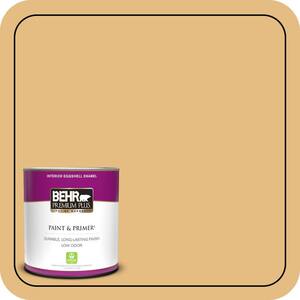 BEHR PREMIUM PLUS 8 oz. #320D-4 Arizona Tan Semi-Gloss Interior ...