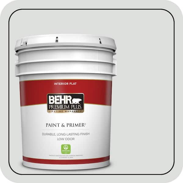 BEHR PREMIUM PLUS 5 gal. #720E-1 Reflecting Pool Flat Low Odor Interior ...