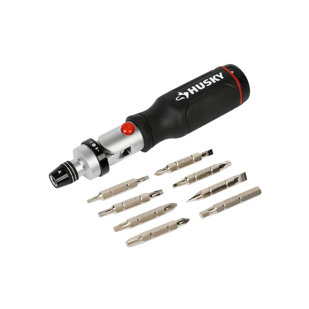 Husky Ratcheting Pivot Head Screwdriver (16-Piece) 00144 - The Home Depot