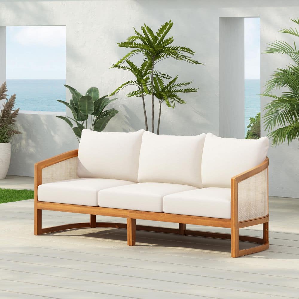 CHRISTOPHER KNIGHT HOME Bernie Modern Teak Finish Solid Wood Outdoor ...