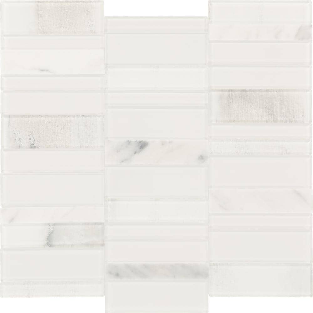 Reviews for Daltile Xpress Mosaix Peel 'N Stick Stormy White 12 in. x ...