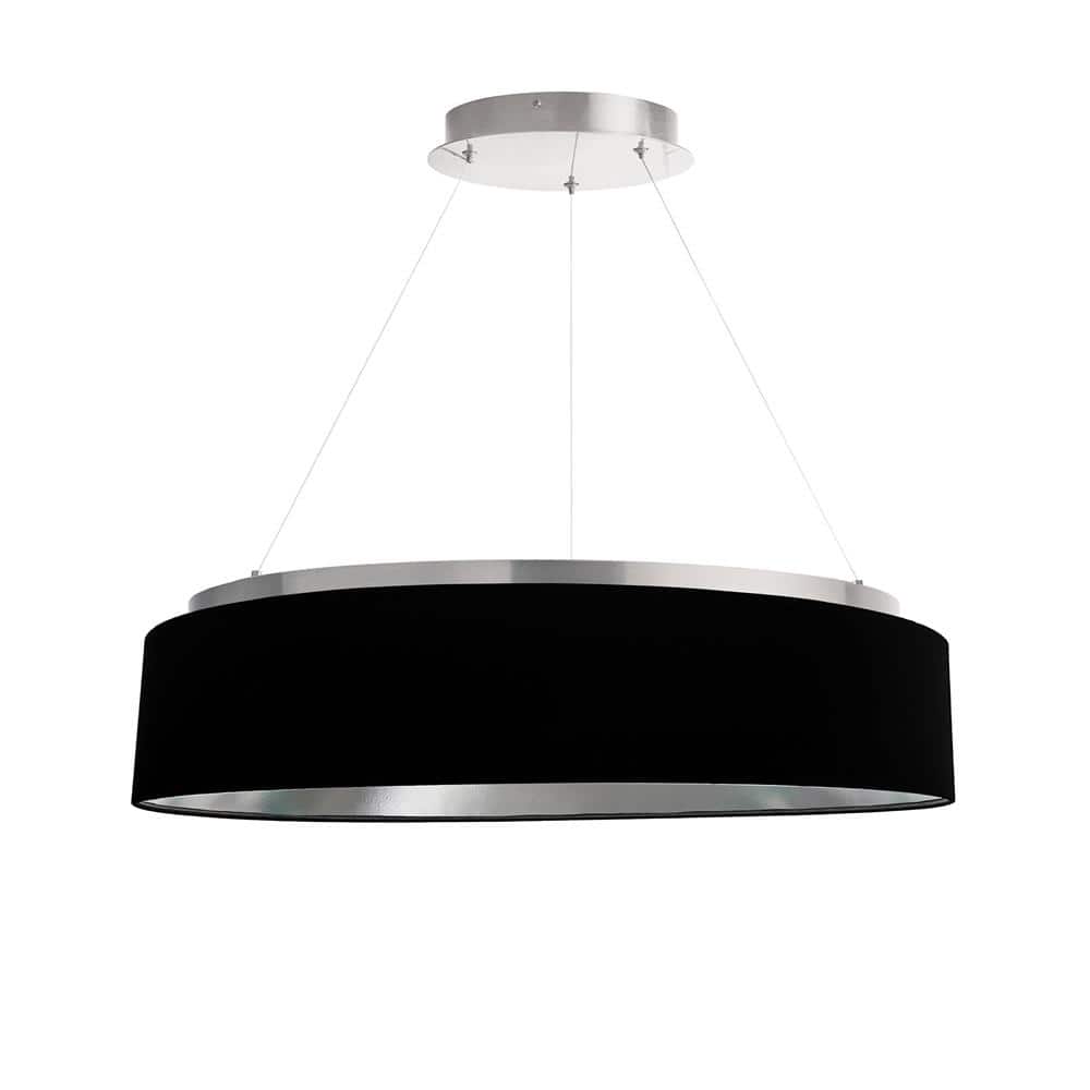 Dainolite Circulo 1-Light Dimmable Integrated LED Silver Shaded ...