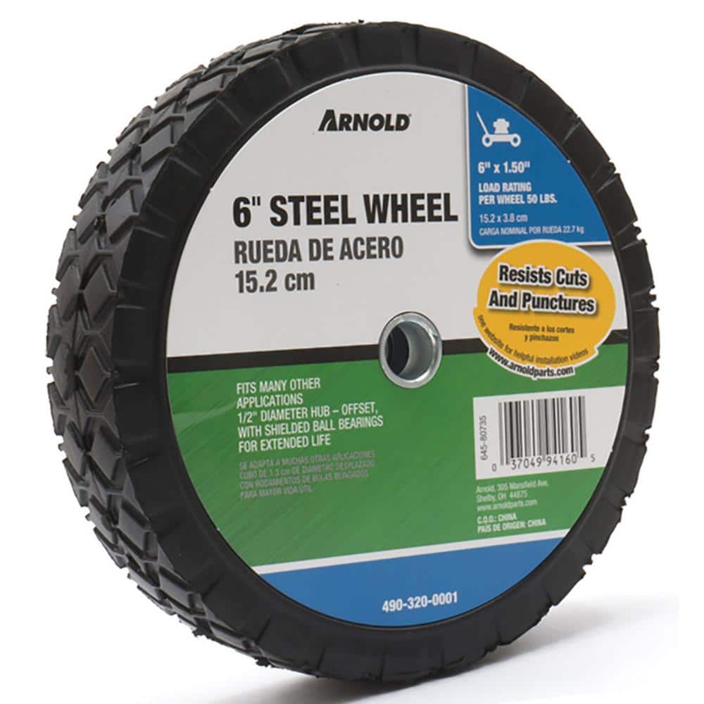 Buy 6 in. x 1.5 in. Universal Steel Wheel with Shielded Ball Bearings ...