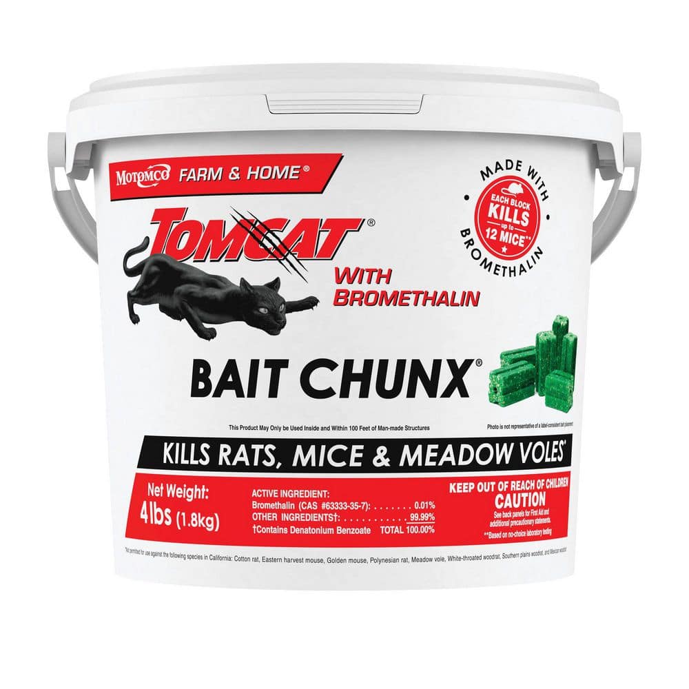 TOMCAT 4lb. Bromethalin Bait Chunx Pail BL22244 - The Home Depot