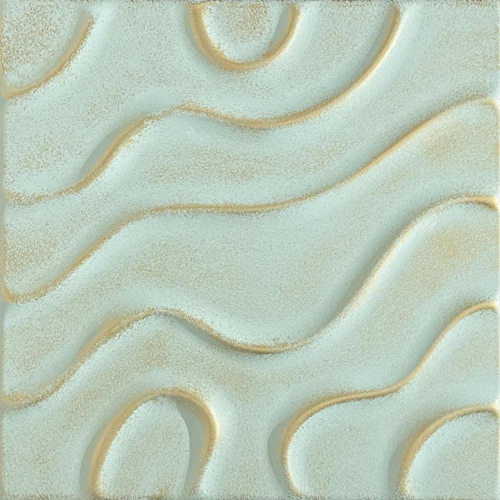 A La Maison Ceilings Modern Art Gold Moss 1.6 ft. x 1.6 ft. Decorative ...