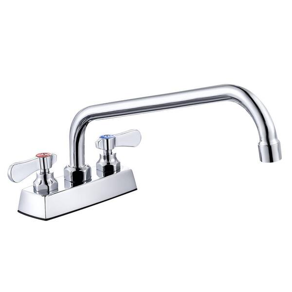 IVIGA Brass Double Handle Standard Kitchen Faucet with Copper Valve, 10 ...