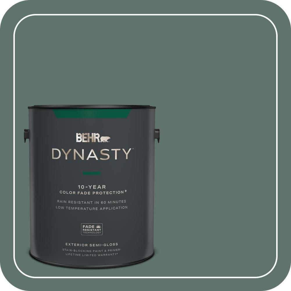 BEHR DYNASTY 1 gal. #PPU12-17 Cameroon Green Semi-Gloss Exterior Stain ...