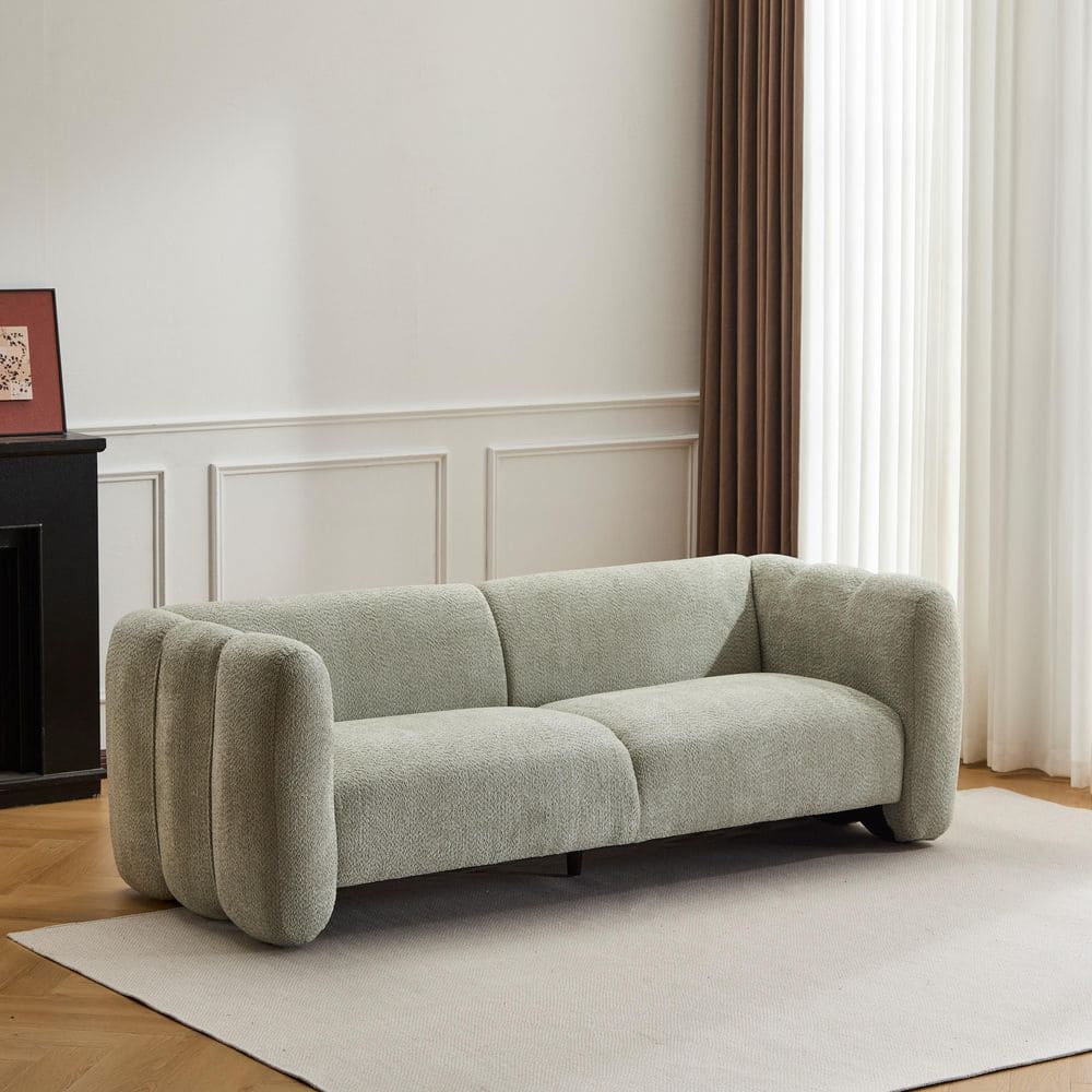 Harper & Bright Designs 83 in. Square Arm 3-Seater Fabric Rectangle ...