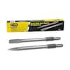 STARK USA 16 in. Flat and Point Bit Chisel and 1-1/8 in. Steel Hex ...