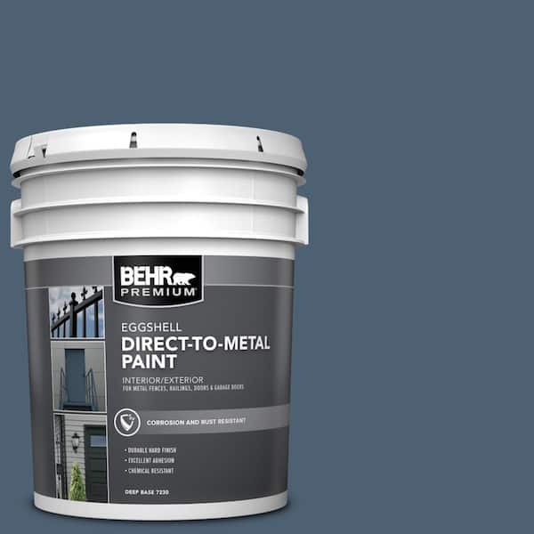BEHR PREMIUM 5 gal. #PPU14-19 English Channel Eggshell Direct to Metal ...