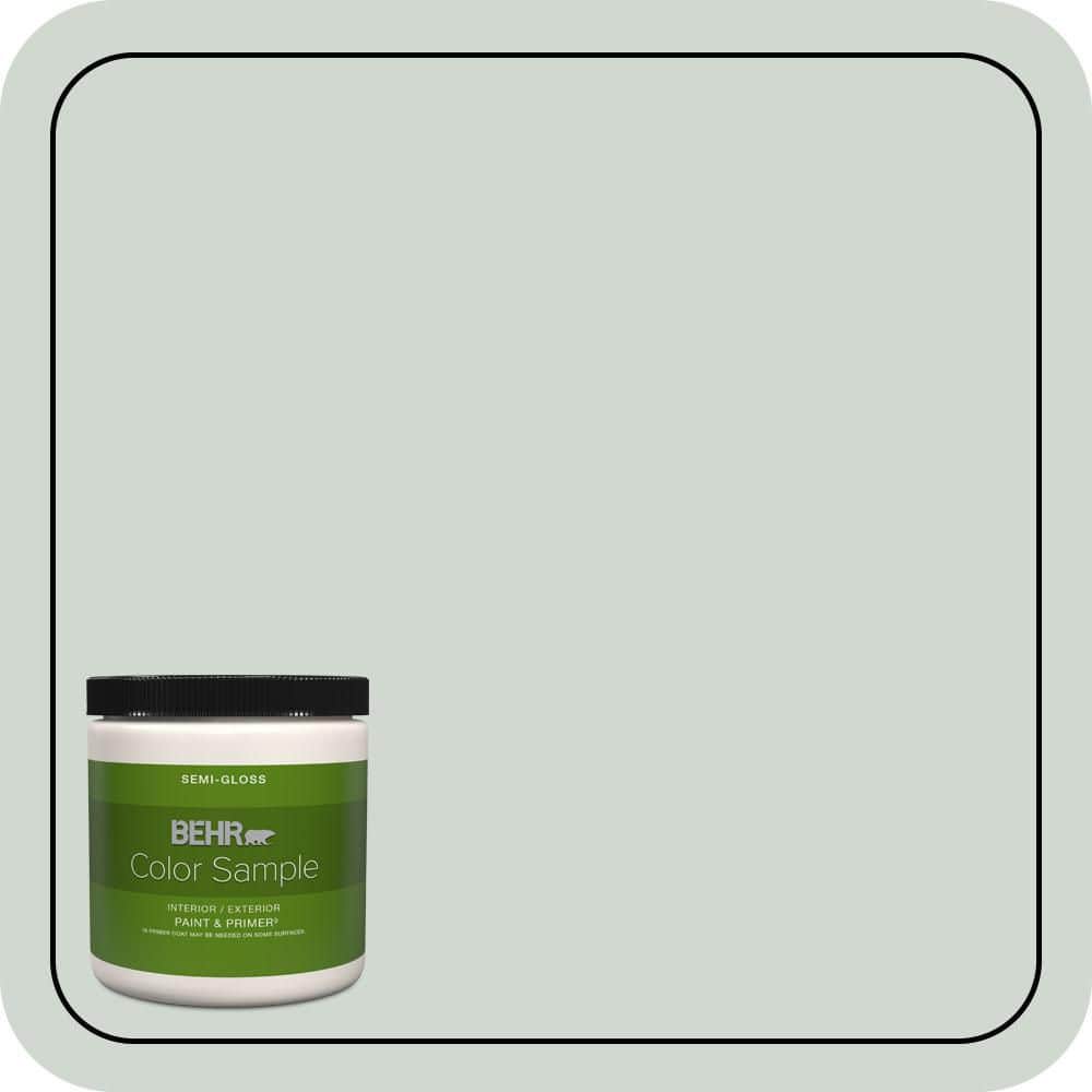 BEHR PREMIUM PLUS 8 oz. #HDC-CT-23 Wind Fresh White Semi-Gloss Interior ...