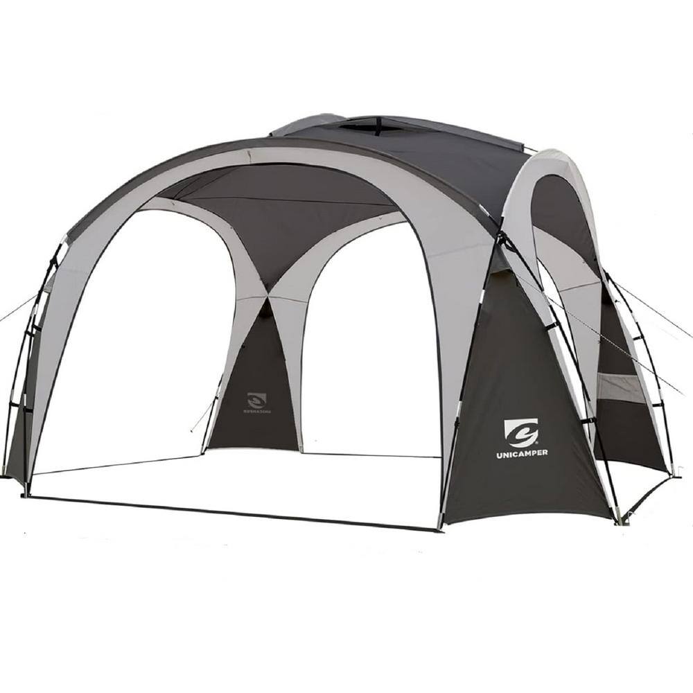 Cesicia UPF50 Plus 12 ft. x 12 ft. Pop-up Gray Canopy Tent with Side ...