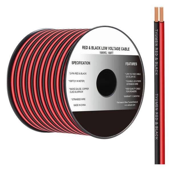 Syston Cable Technology 100 ft. Black 14/2 Stranded Bare Copper Low ...