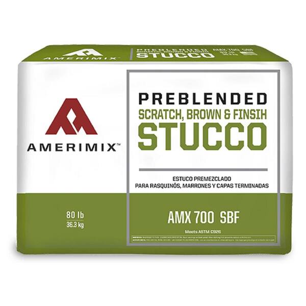 AMERIMIX 80 lb. SI 700 Pre-Blended Stucco Mix 62400001 - The Home Depot