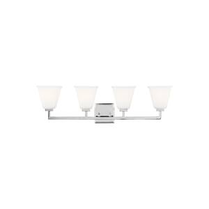 Generation Lighting Ellis Harper 32.5 in. H 4-Light Chrome Vanity Light ...