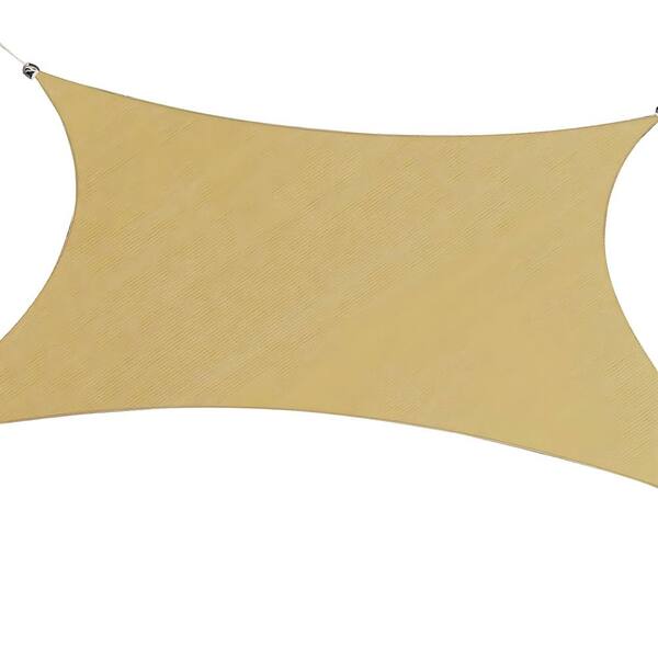 Primehome Wifth 20 ft. x20 ft. Length Triangular Sand Sun Shade Sail UV ...