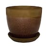 Trendspot 8 in. Dia Brown Geode Ceramic Planter CR11251S-080B - The ...