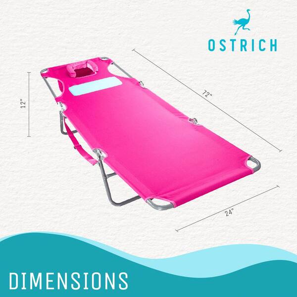Ostrich Comfort Lounger Pink Poolside Chair Chaise Pink Sunbathing Beach Chair LCL 1006P CHS 1002P The Home Depot