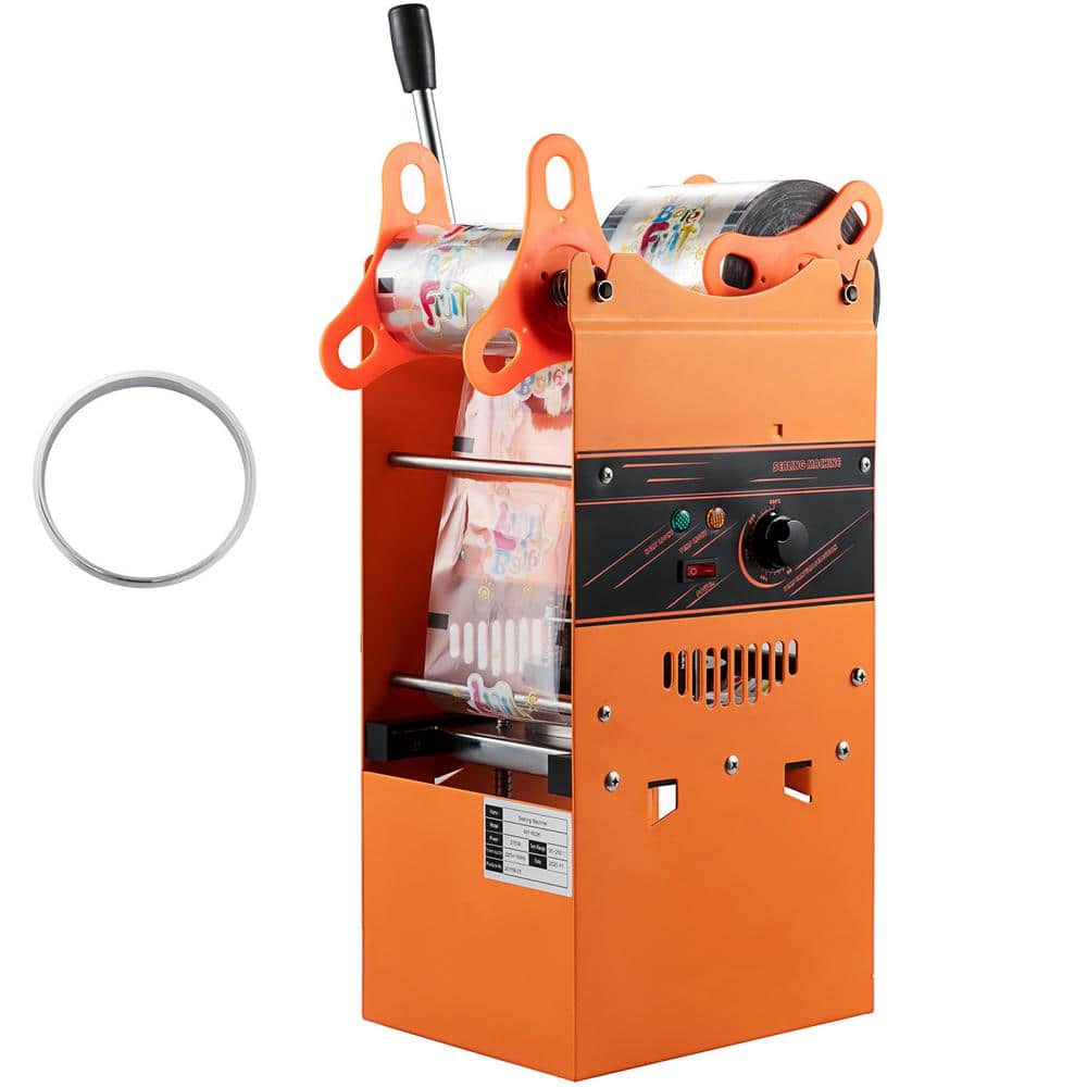 SVOPES Manual Tea Cup Sealer Machine, Orange 300-500 Cup/h, 90/95mm Diameter, Boba Tea Sealer ...