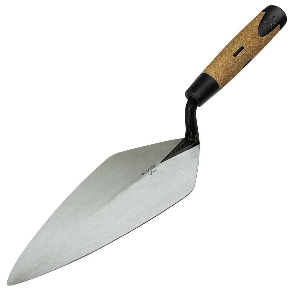 W. Rose 10 in. Narrow London Brick Trowel with Cork Handle RO11610KTHD ...