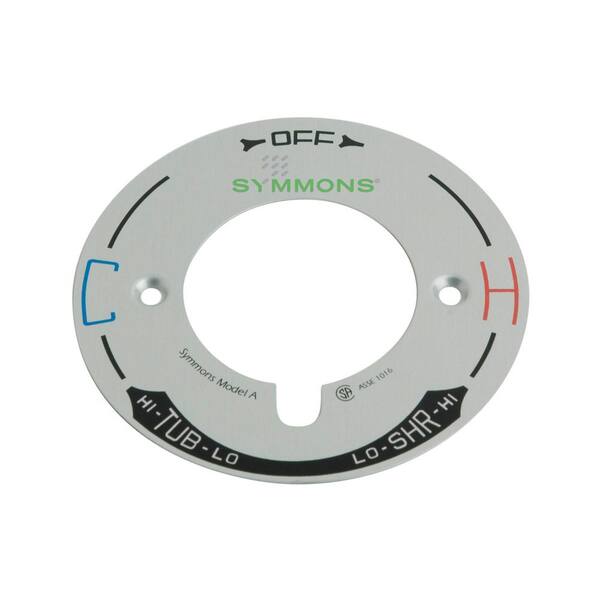 Symmons 4 in. Dia x 0.1 in. L Temptrol Escutcheon Dial Plate Model A in ...