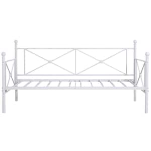 VECELO Metal Daybed Frame，White Modern Twin Daybed Frame ，Child Bed ...
