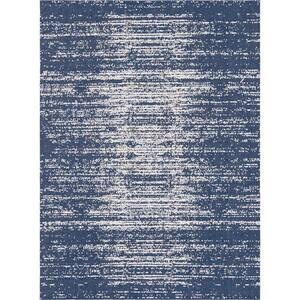 Unique Loom Decatur Border Navy Blue 2 ft. 2 in. x 3 ft. Area Rug ...