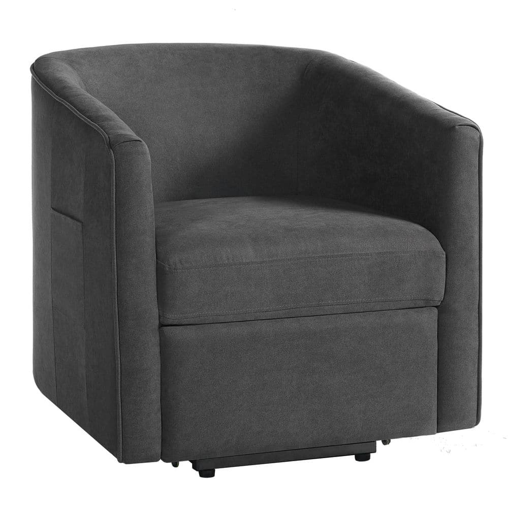 CHRISTOPHER KNIGHT HOME Bramir Modern Dark Grey Chenille Upholstered ...