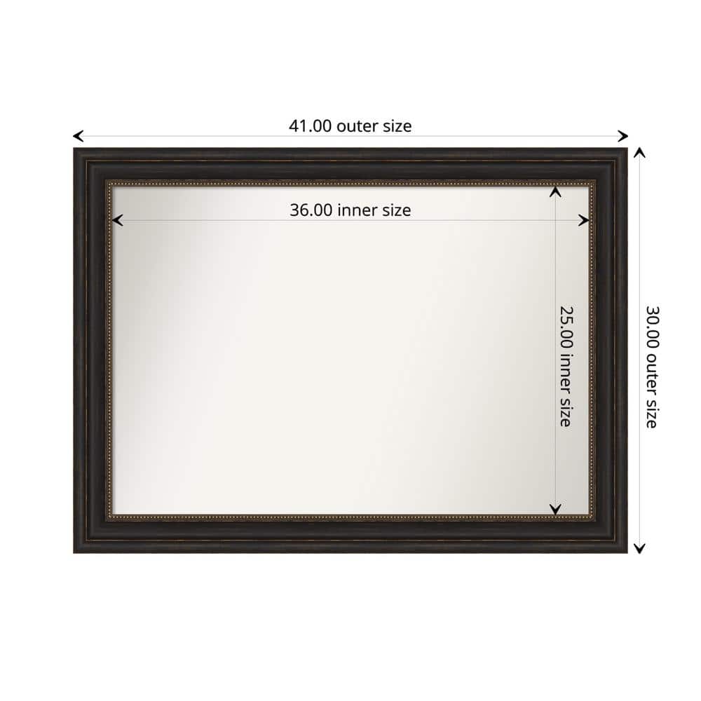 Amanti Art Accent Bronze 41 in. x 30 in. Custom Non-Beveled Polystyrene ...