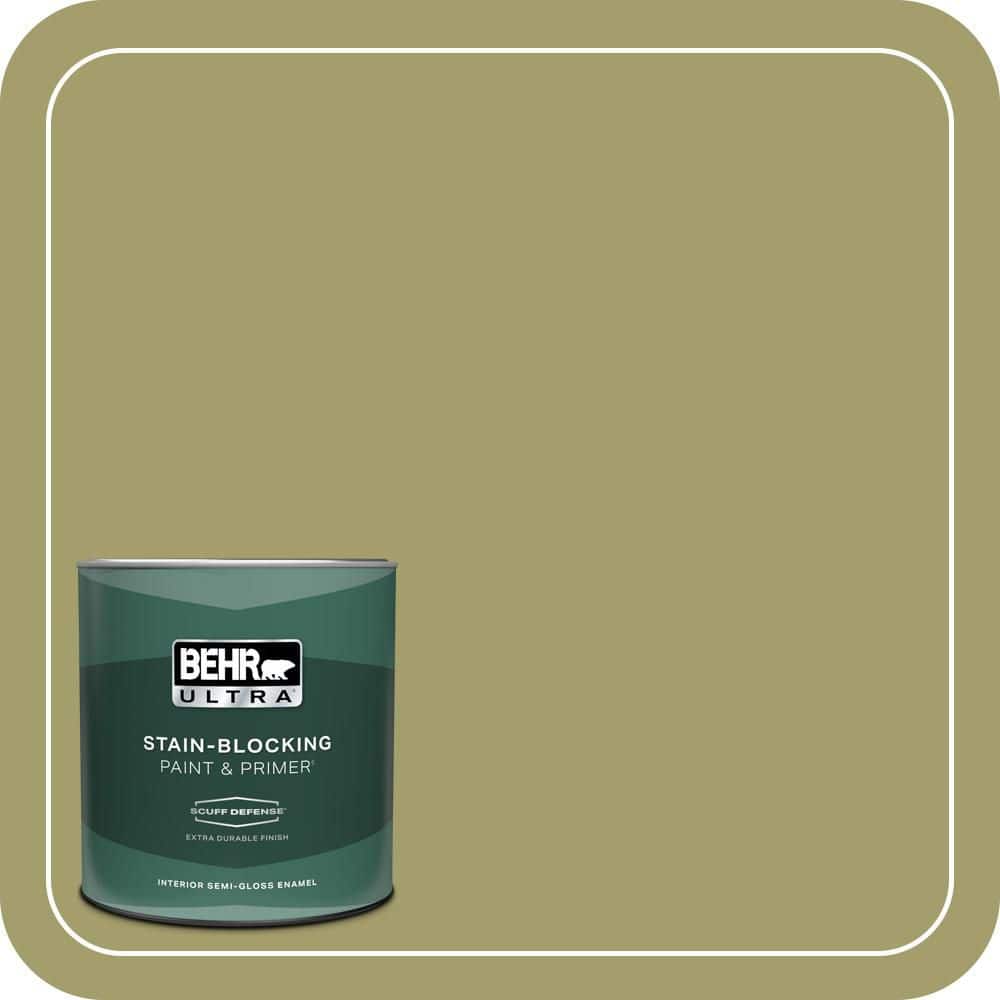 BEHR ULTRA 1 qt. #S340-5 Farm Fresh Extra Durable Semi-Gloss Enamel ...